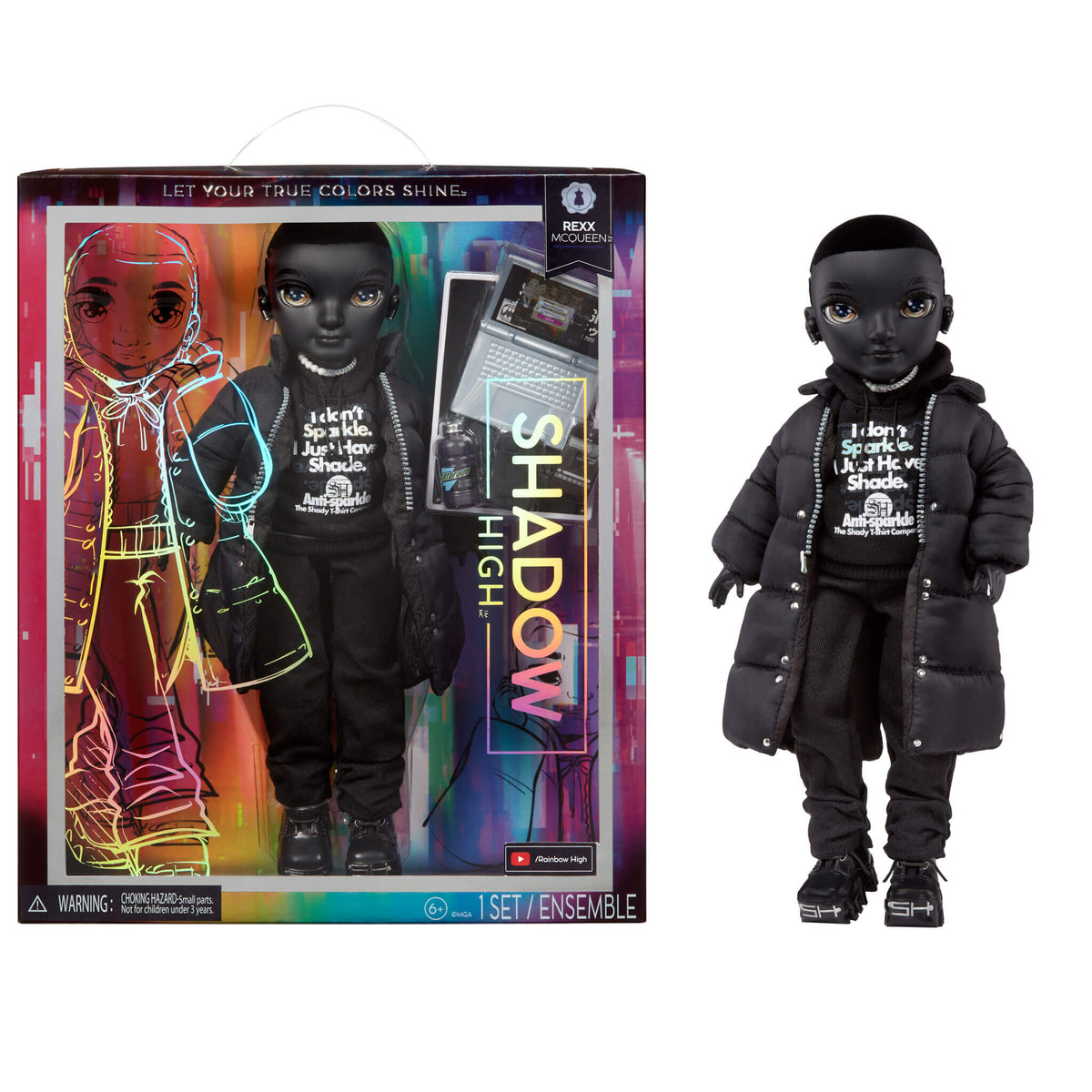 Rainbow High Shadow High Rexx McQueen - Black Fashion Doll | MGA – The ...
